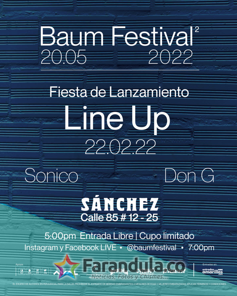 Conoce el Lineup del Baum 20.05 | - Farandula.CO Noticias de Famosos